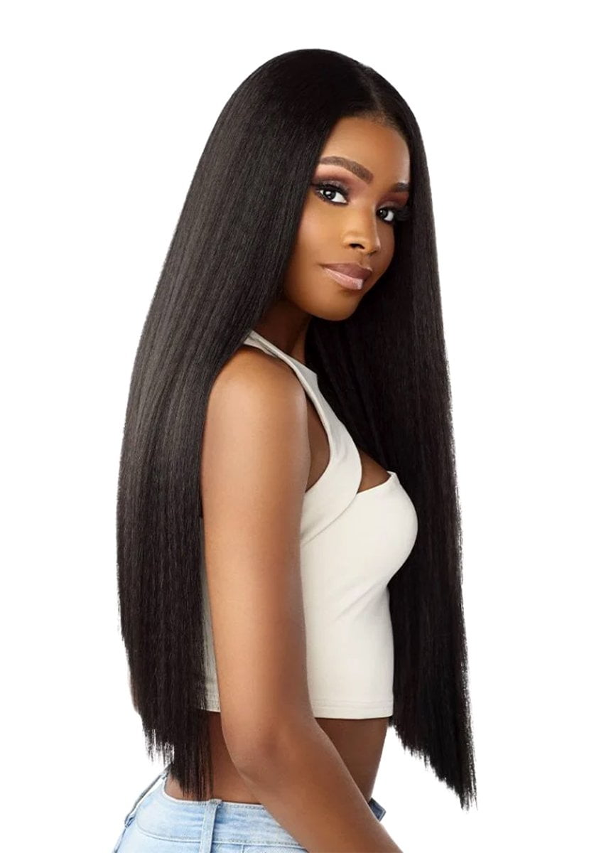 Sensationnel 13X6 Kinky Silk Pressed 26" Glueless Lace Wig Lace Wigs ...