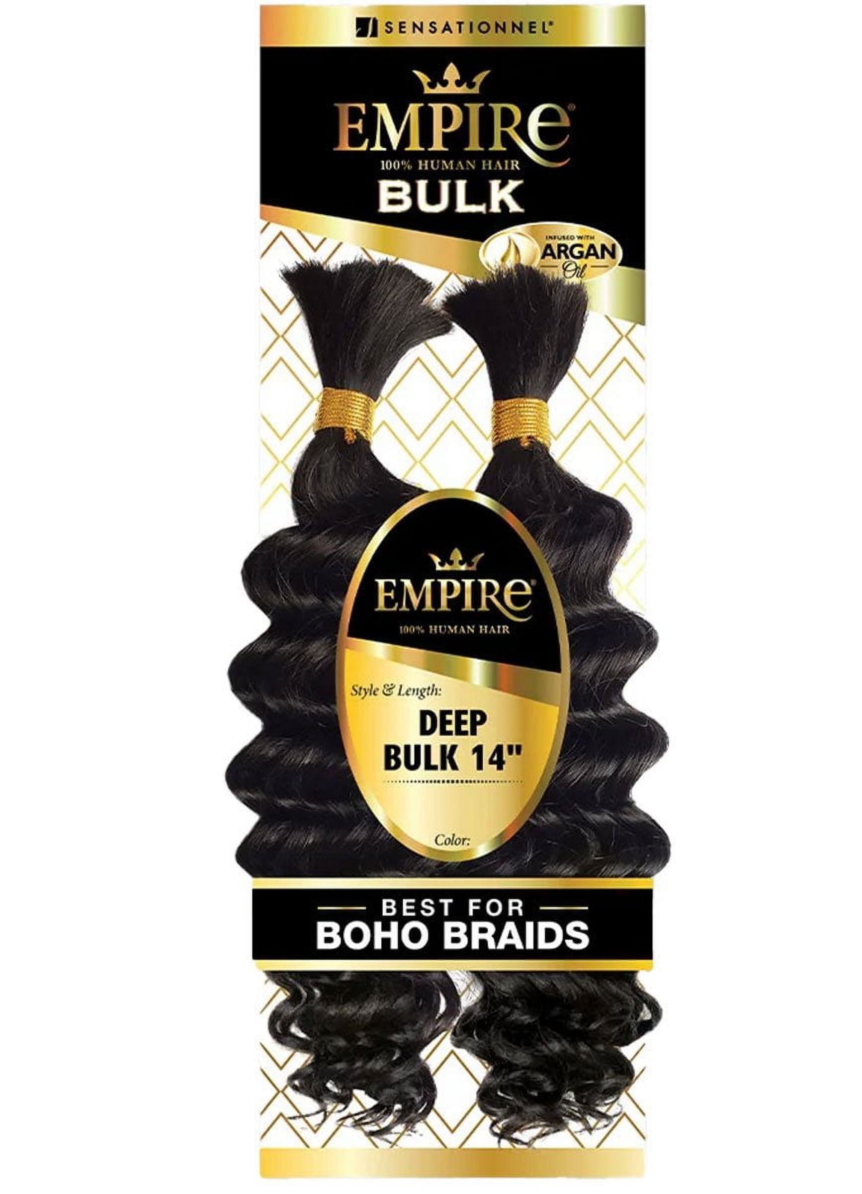 Sensationnel Empire Human Hair Deep Bulk / 4 - Medium Brown / 14 INCH ...