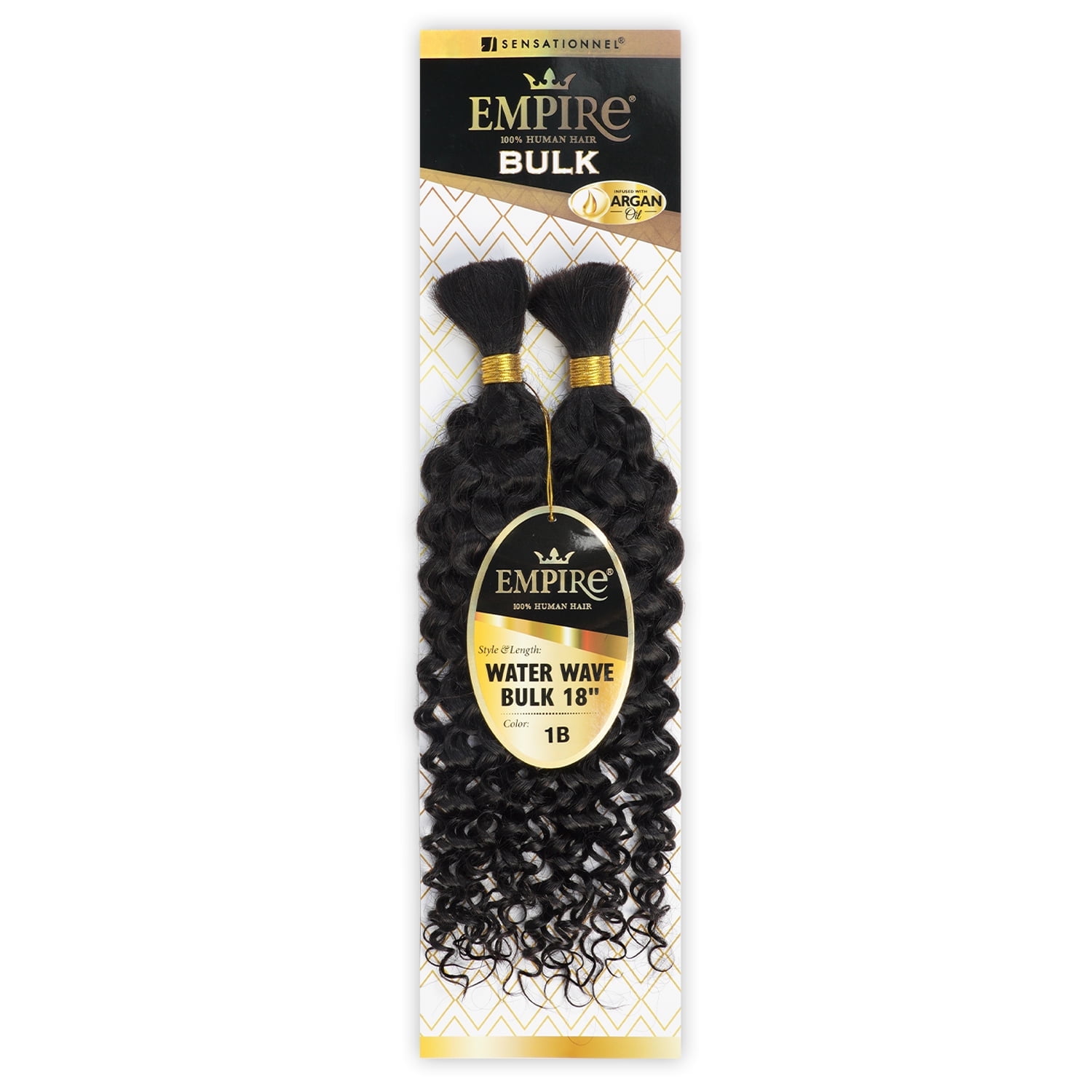 Sensationnel Human Hair Braids Empire Water Wave Bulk 18" (1) - Walmart.com