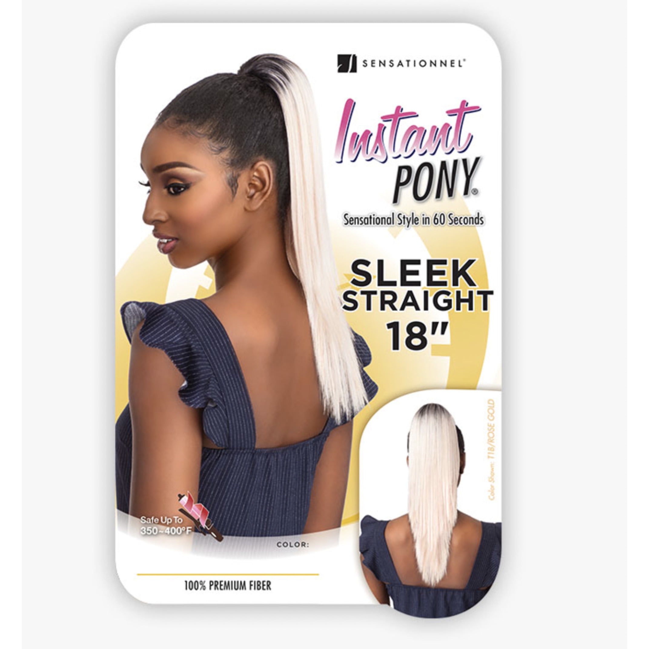 Sensationnel Instant Pony Wrap Synthetic Ponytail Sleek Straight 18 ...