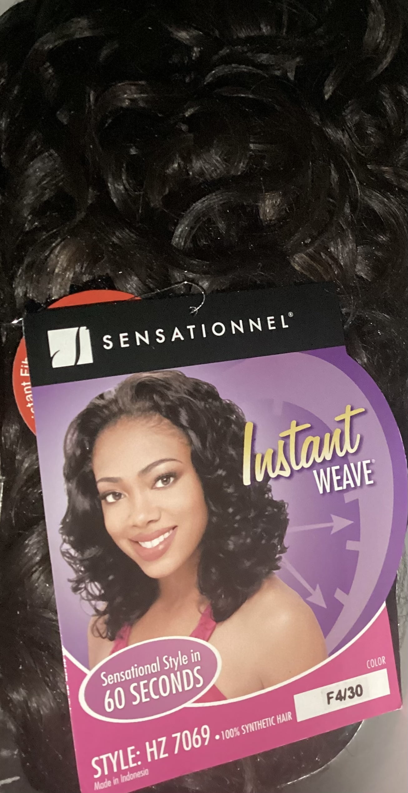 Sensationnel Instant Weave wig - Style: HZ 7069 Color F4/30 - Walmart.com