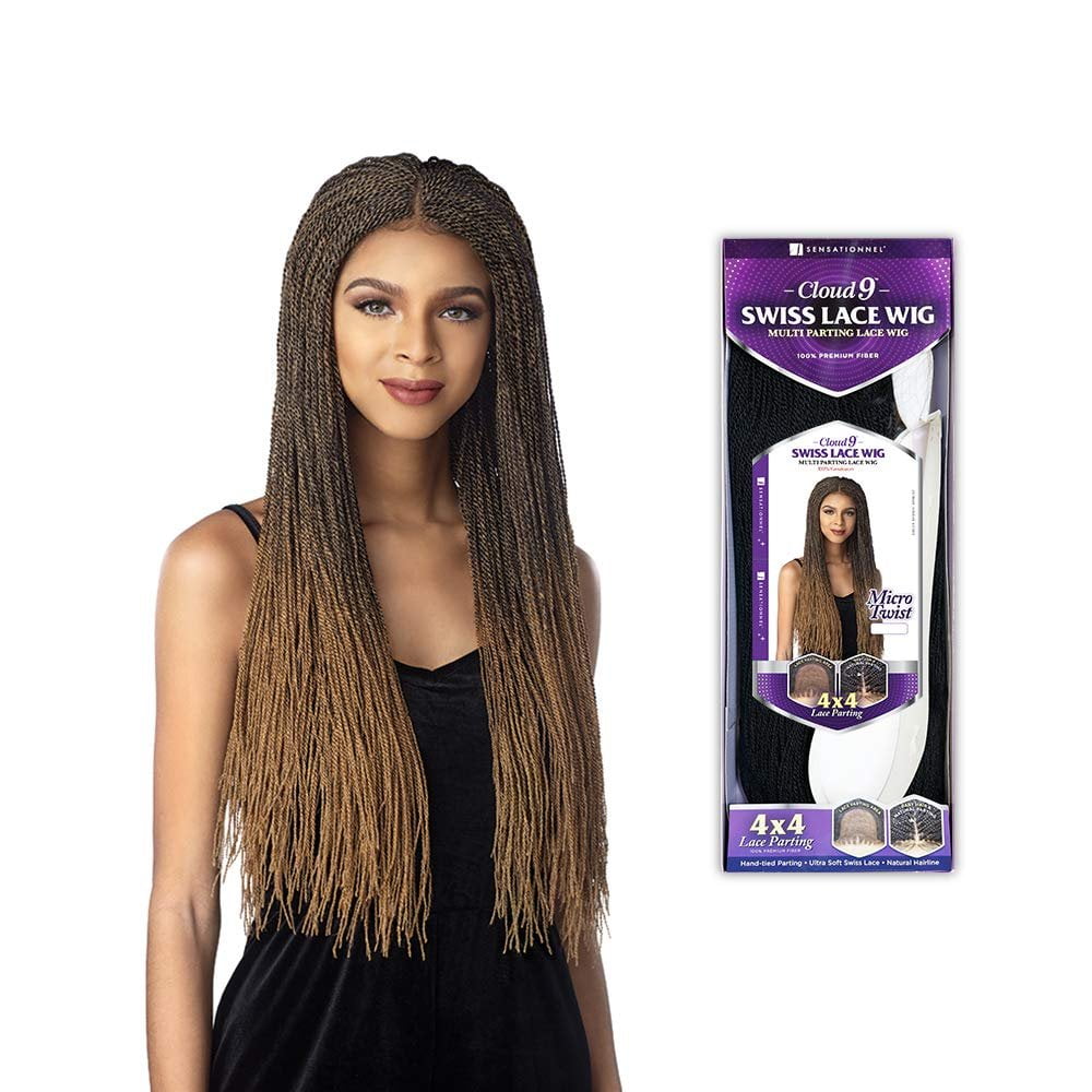 Sensationnel Natural Synthetic Cloud 9 4x4 Swiss Lace Front Wig - Micro ...