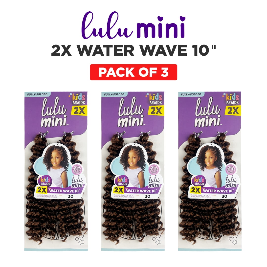 Sensationnel Lulu Mini Crochet Braid 2X Water Wave 10" ( 3 Pack ) ( 30 ...