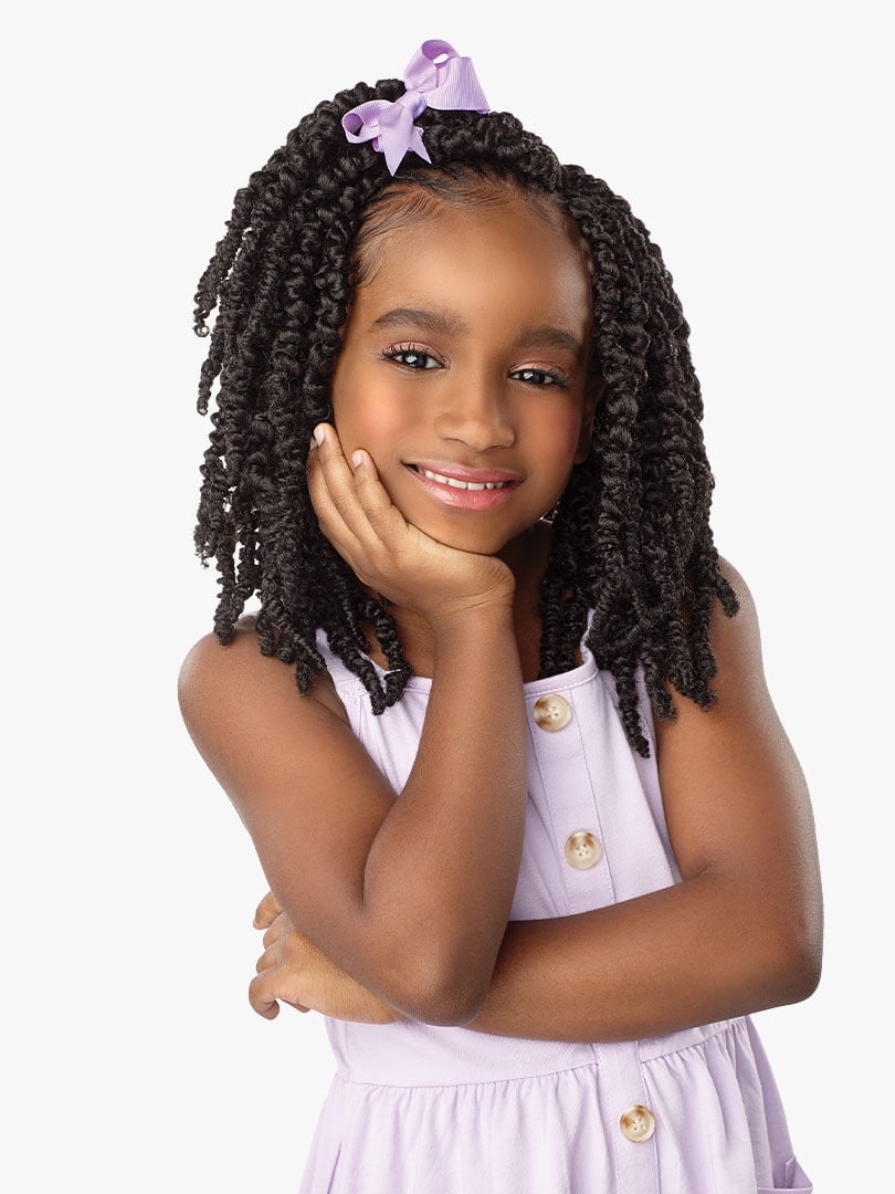 Sensationnel Lulu Mini Kids 2X Crochet Braid - CANDY TWIST 8 (Color:1 ...