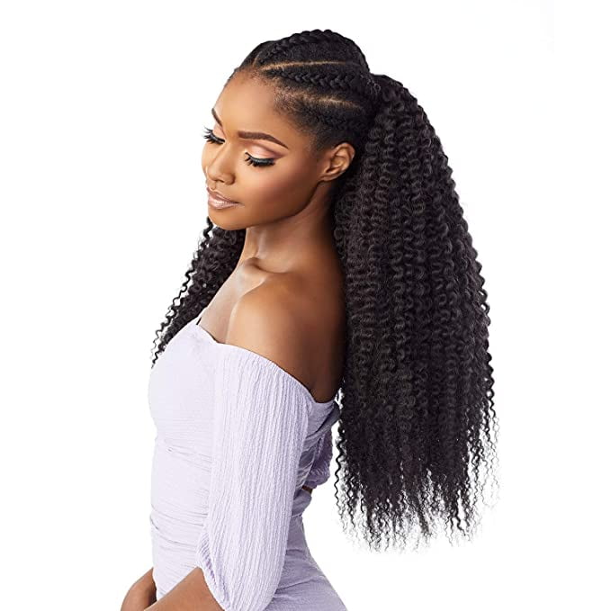 Sensationnel Lulutress Synthetic Braid - 3X DRIP CURL 20 (1 Jet Black ...