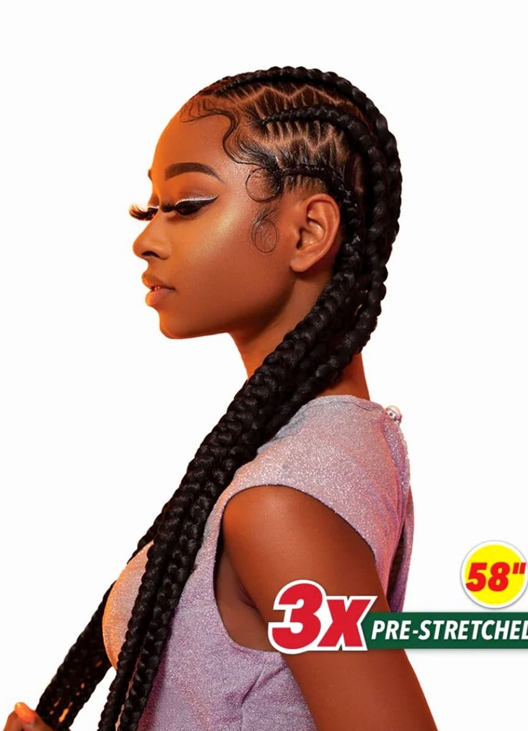 Sensationnel Pre-Stretched Xpression Braiding Hair Pack of 3 - Walmart.com
