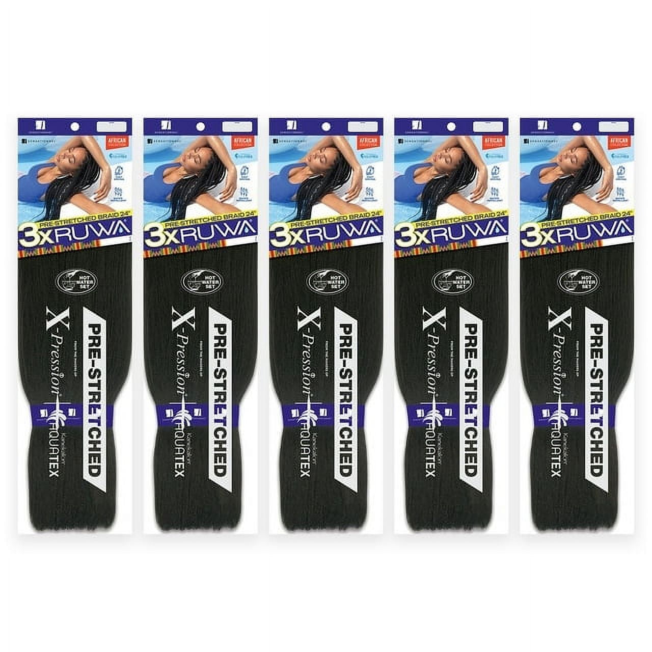 Sensationnel X-Pression Pre-Stretched Braid 3X RUWA 24" (5-Pack, SM1B ...
