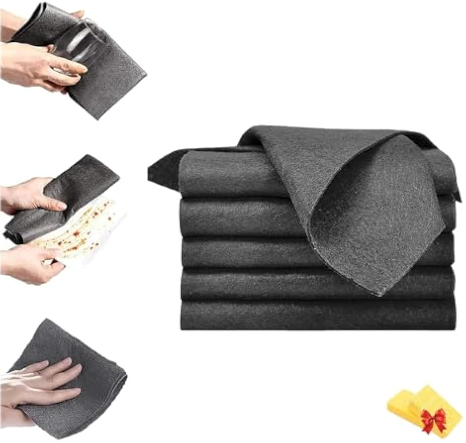 Sensationp Cleaning Cloth, Thickened Magic Cleaning Cloth, Reuseable ...