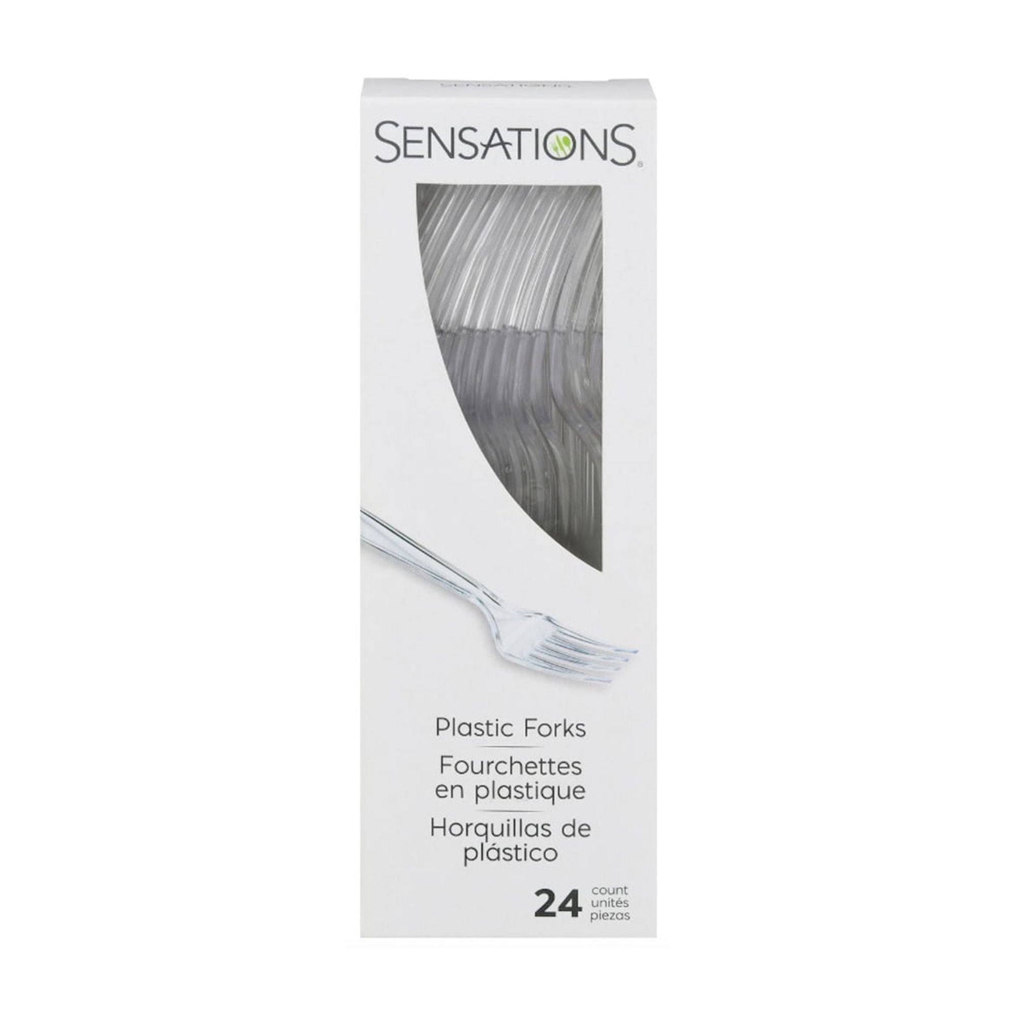 Sensations Clear Plastic Forks (Pack of 10) - Walmart Business Supplies