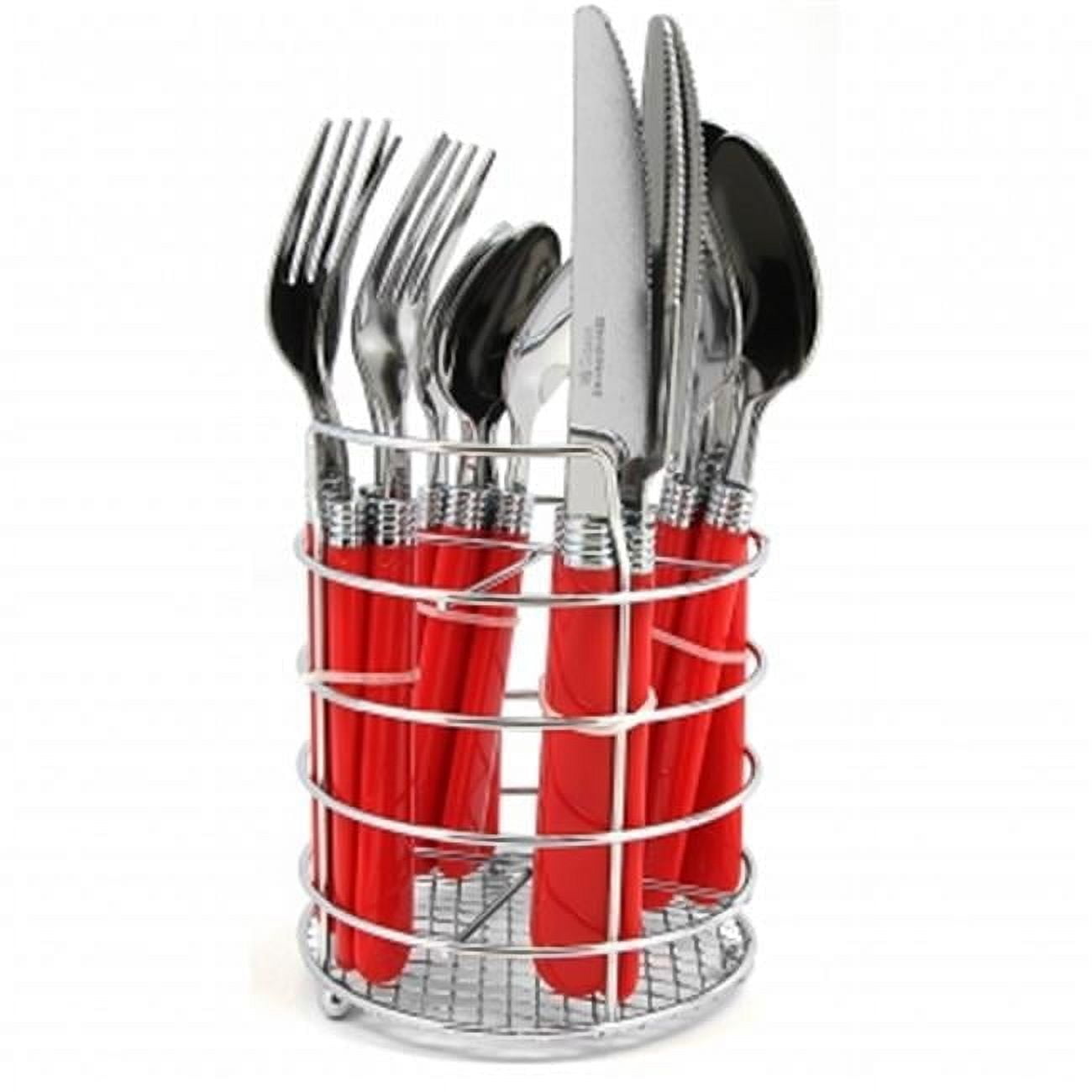 Sensations II Plastic Handle Flatware, Red - 16 Piece - Walmart.com