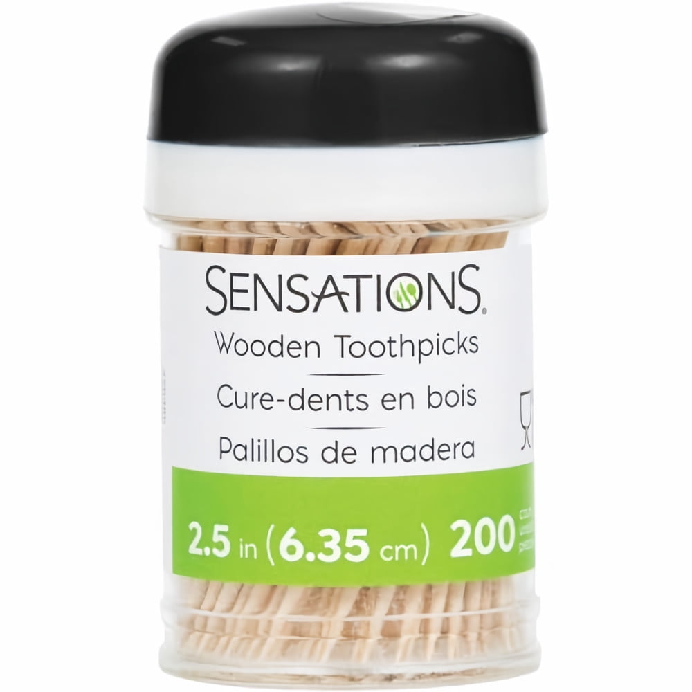 Sensations Wooden Toothpicks (Pack of 8) - Walmart.com
