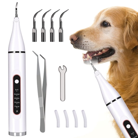 Sensch Pet Ultrasonic Tooth Cleaner Toothbrush Dog Plaque Remover Teeth ...