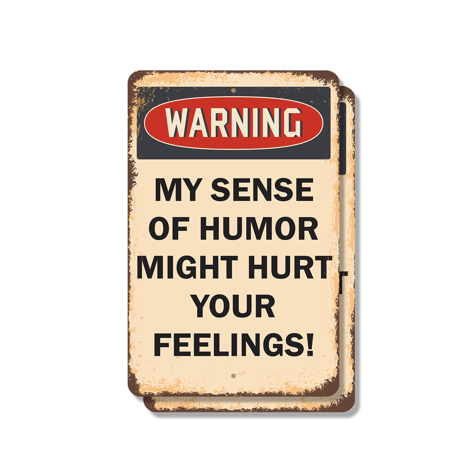 My Sense of Humor Might Hurt Your Feelings (2 Pack) 8 Inch x 12 Inch ...