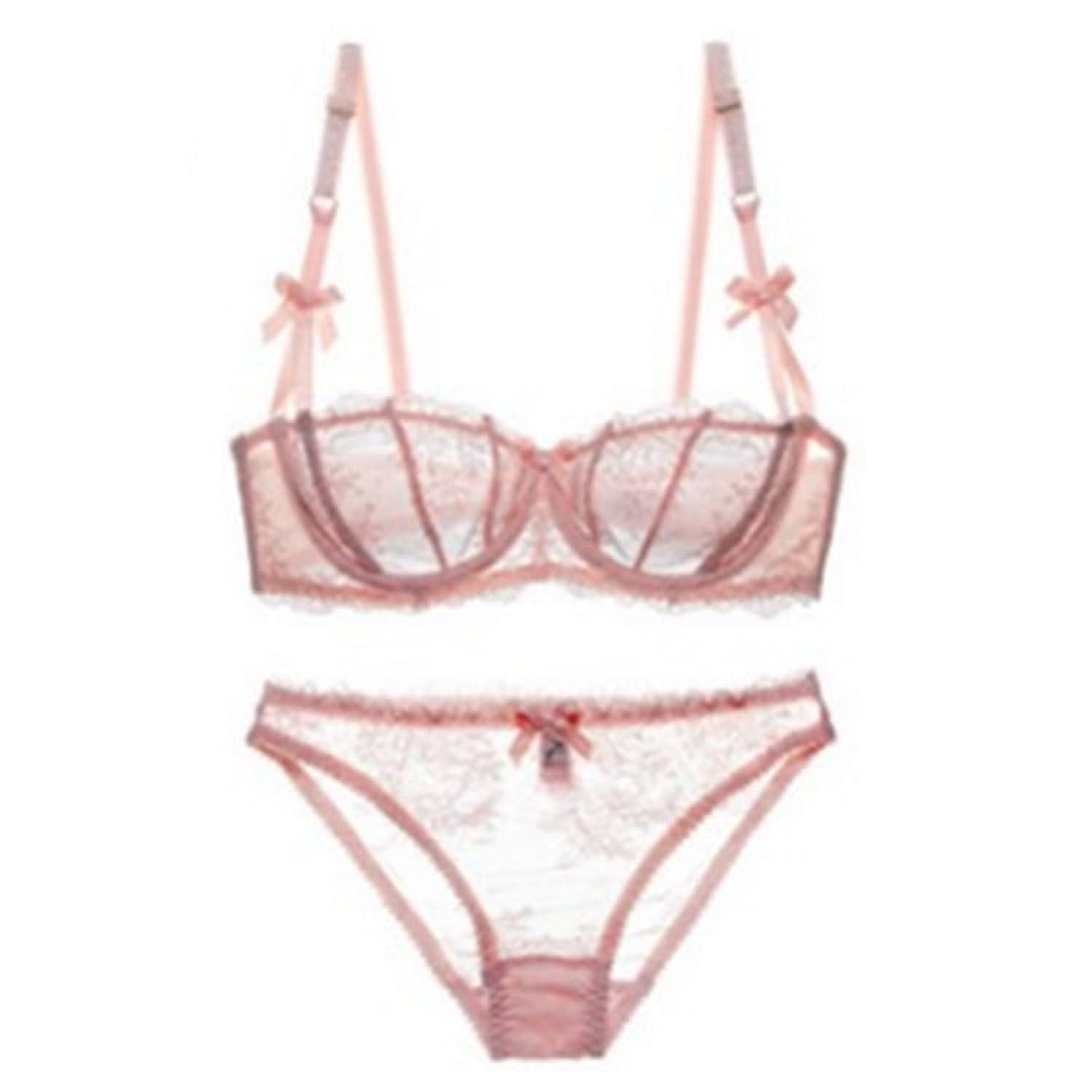 Sense Lace Ultra Thin Transparent Sexy 1/2 Half Cup Bra Bra Set ...