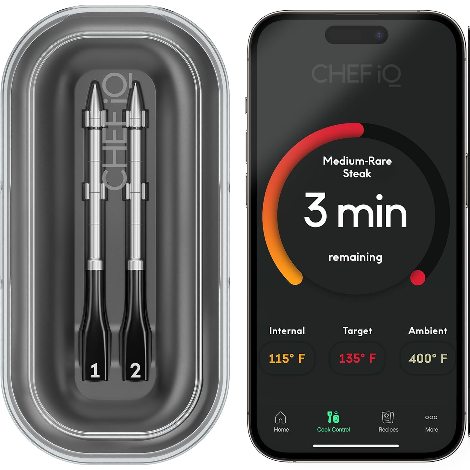 Sense Smart Wireless Meat Thermometer with 2 Ultra-Thin Probes ...
