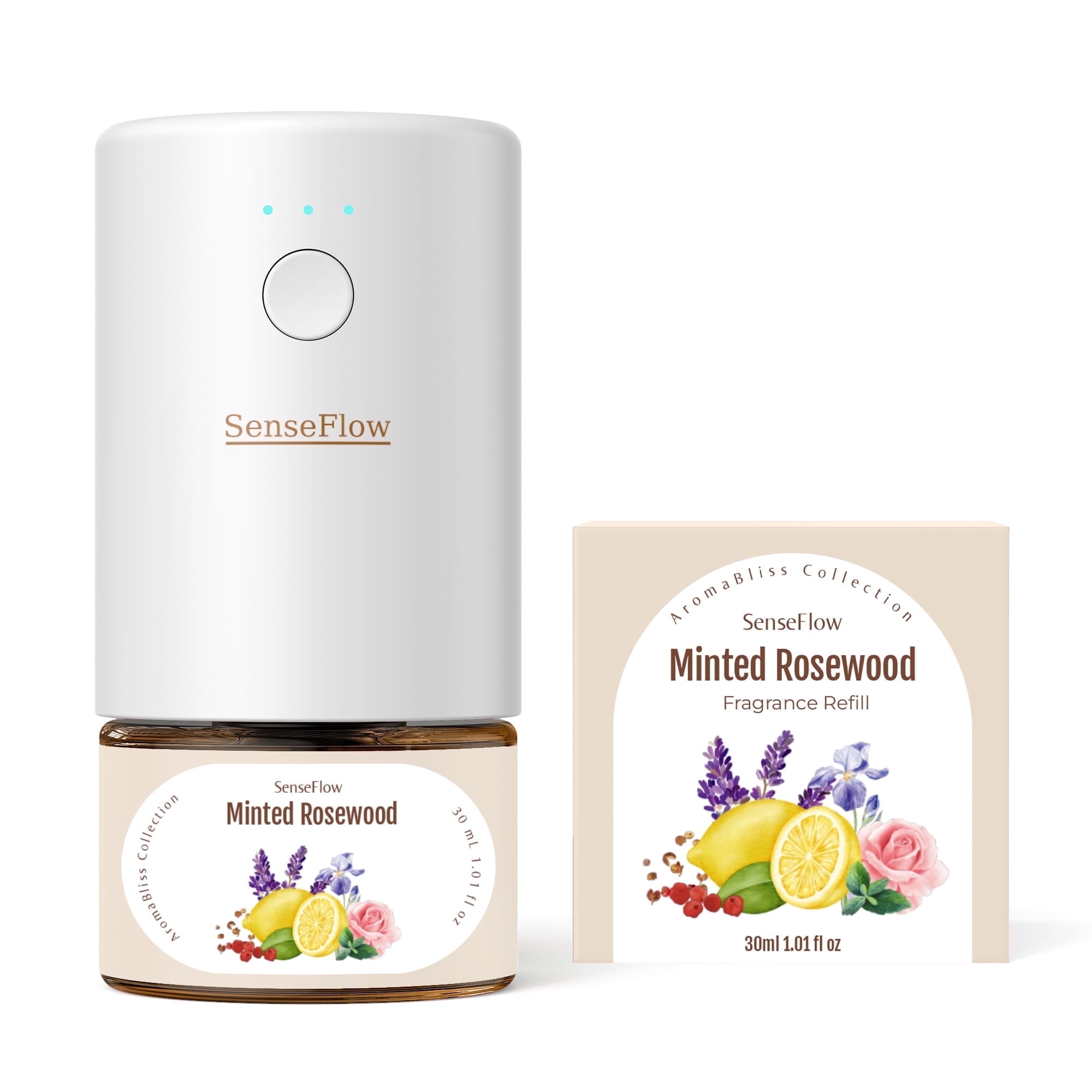 SenseFlow Space Fragrance Diffuser SF101 - Adjustable Natural Atomizer Essential Oil Kit with ...