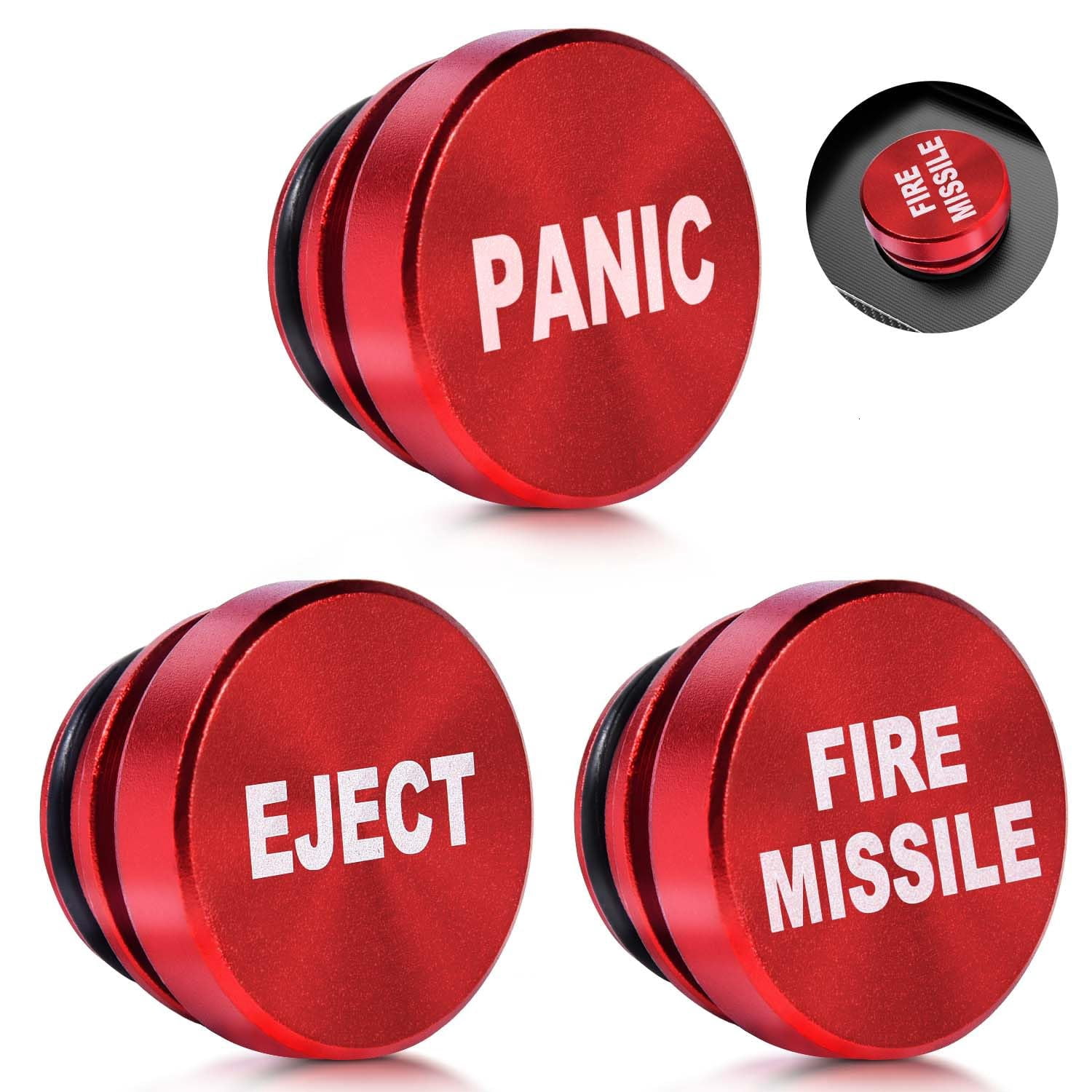 SenseYo 3 Pcs Aluminum Car Cigarette Lighter Plug Cover Fits Most ...