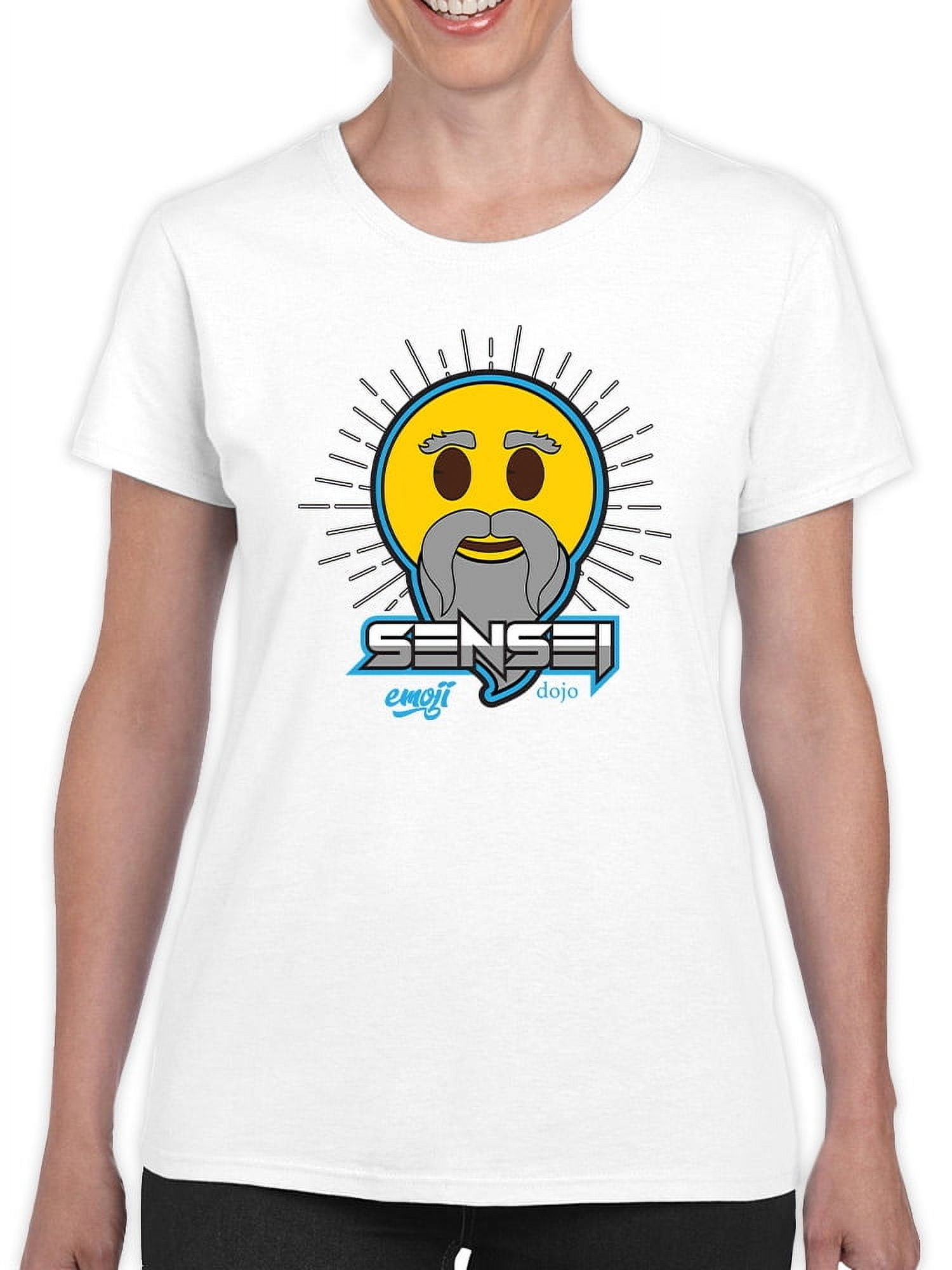 Sensei Emoji Dojo - Wise Master Retro Graphic Women's T-shirt - Walmart.com