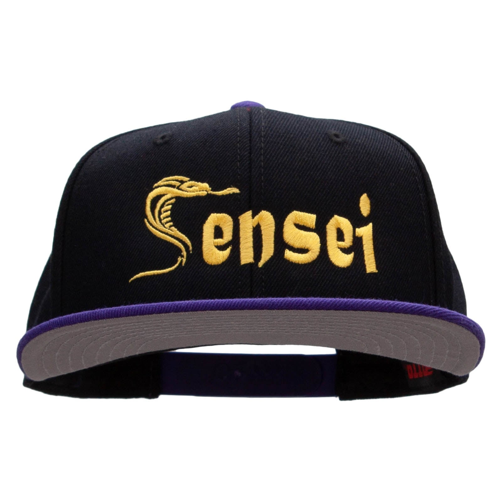 Sensei Snake Embroidered Wool Blend Pro Style Snapback - Purple Black ...