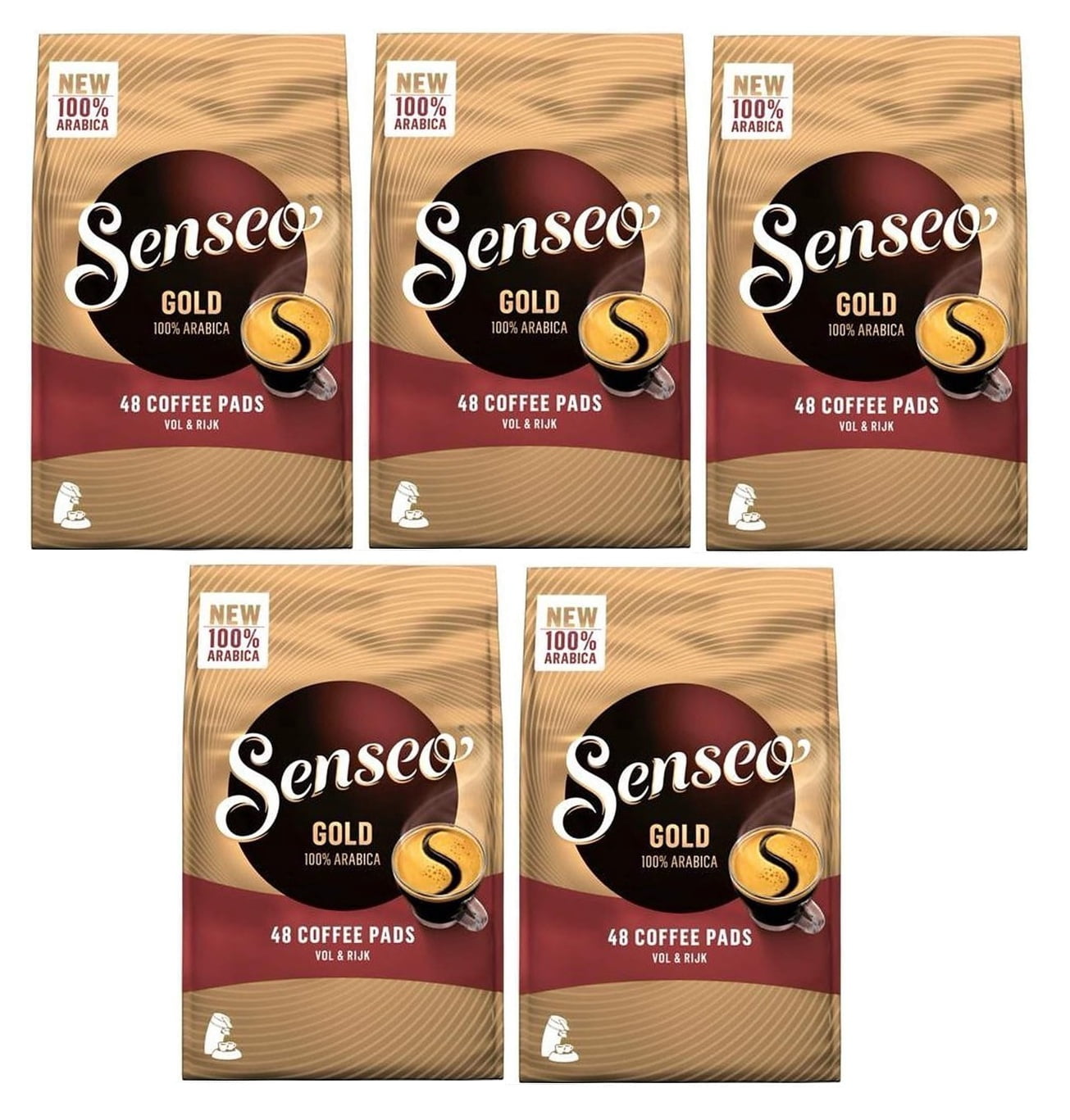 Senseo Gold Coffee Pods x48 Mega Pack (Pack of 5, Total 240 Pods ...