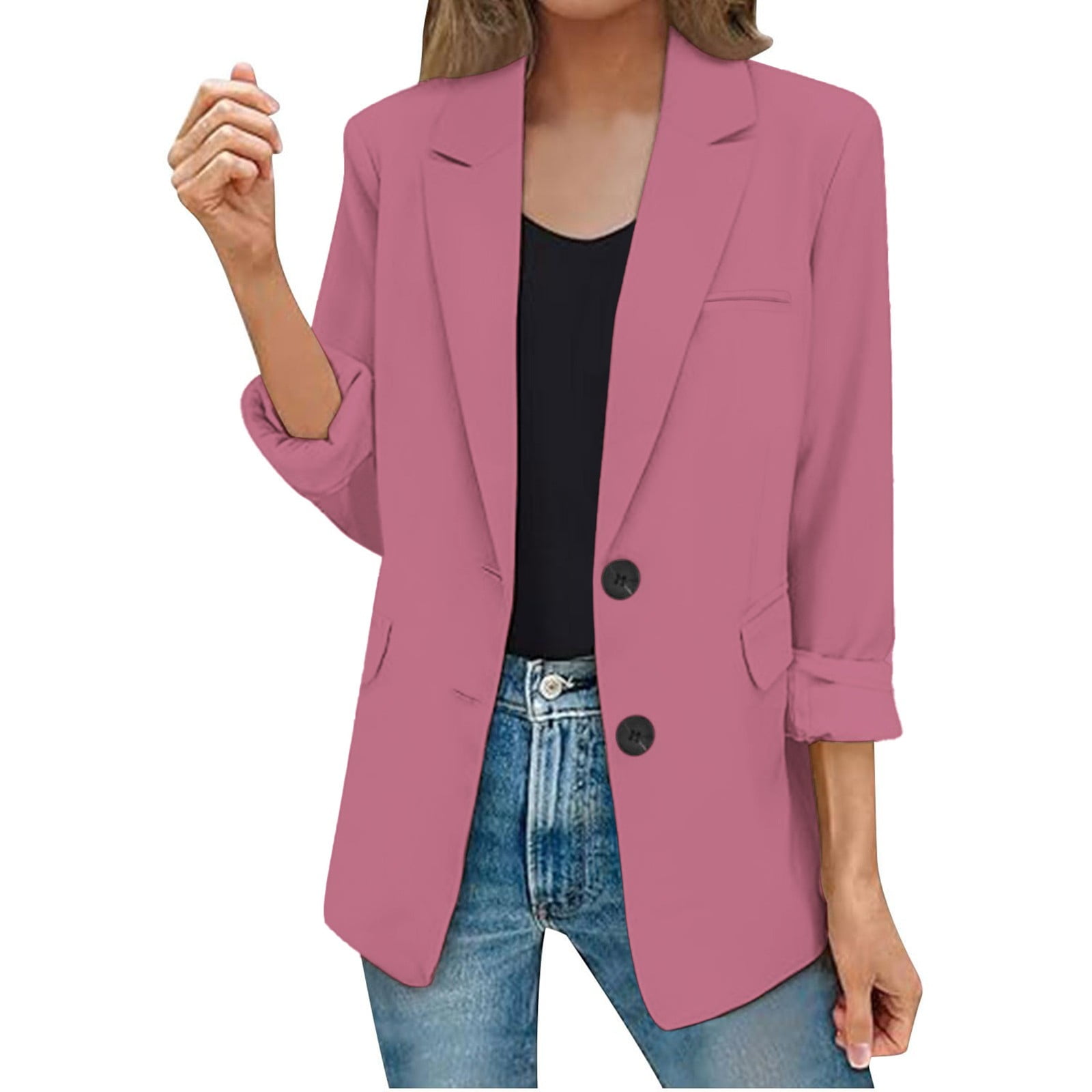 Sensestyle Womens Blazer, Womens Casual Jacket Pockets Long Sleeve ...