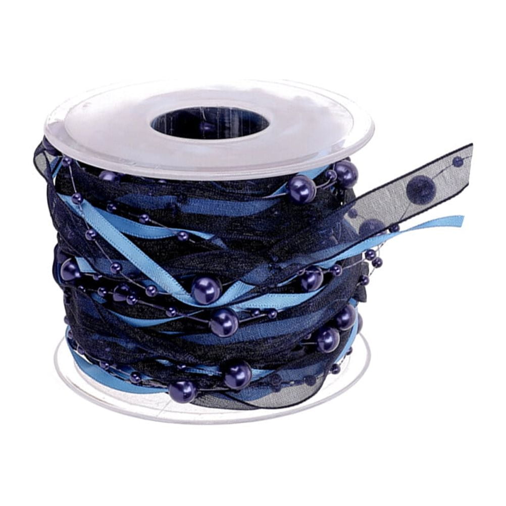 Sensethe 1 Roll Satin Ribbon Pearl Gift Wrapping Ribbons DIY for Crafts ...