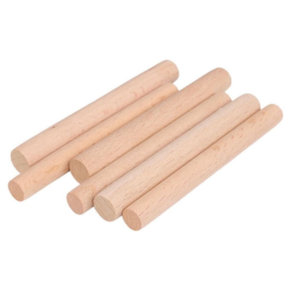 Sensethe 10 Wooden Dowel Rods Unfinished Hardwood Sticks Wood Round ...