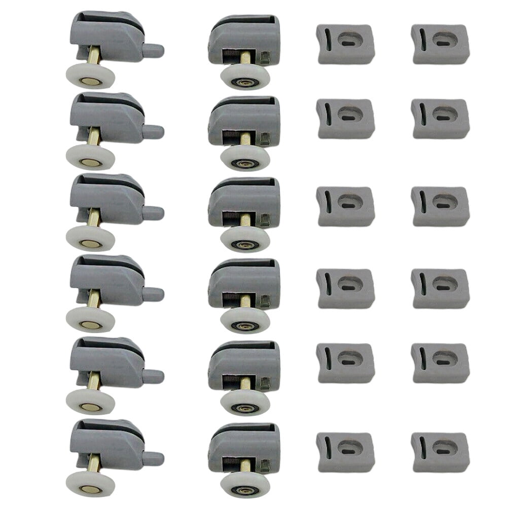 Sensethe 12pcs Plastic Shower Door Rollers Runners Wheels Pulleys ...