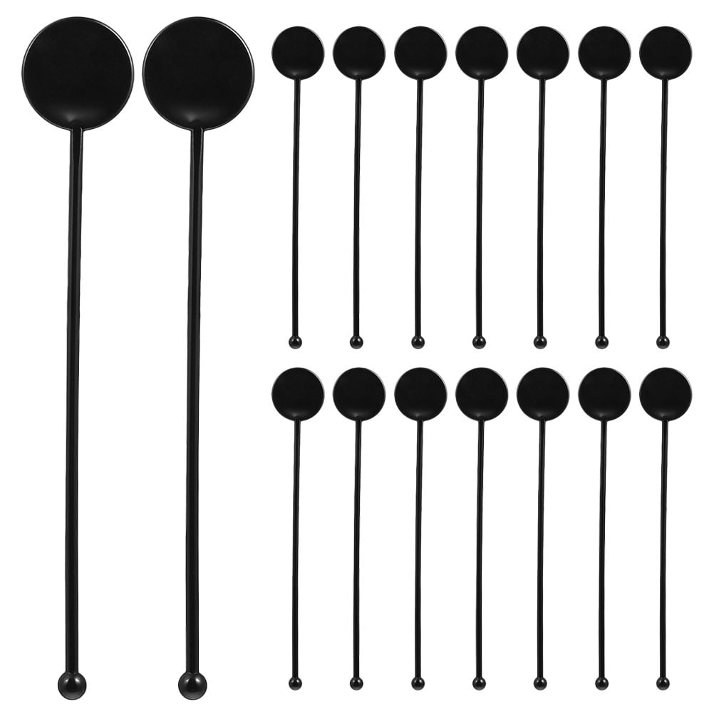 GOOHOCHY Black Plastic Cocktail Stirrers for Decor Reusable Drink ...