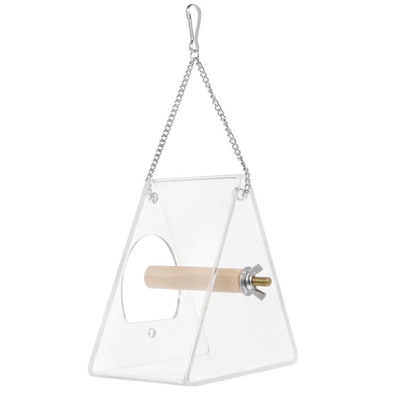 Sensethe 1pc Hanging Bird Feeding Tool Triangle Outdoor Hanging Chain ...