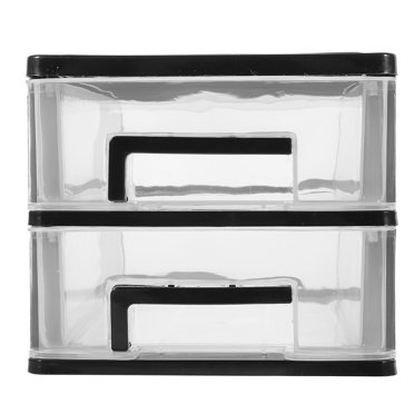 The Home Edit 4-Piece Office Desktop Edit Clear Plastic Storage System ...