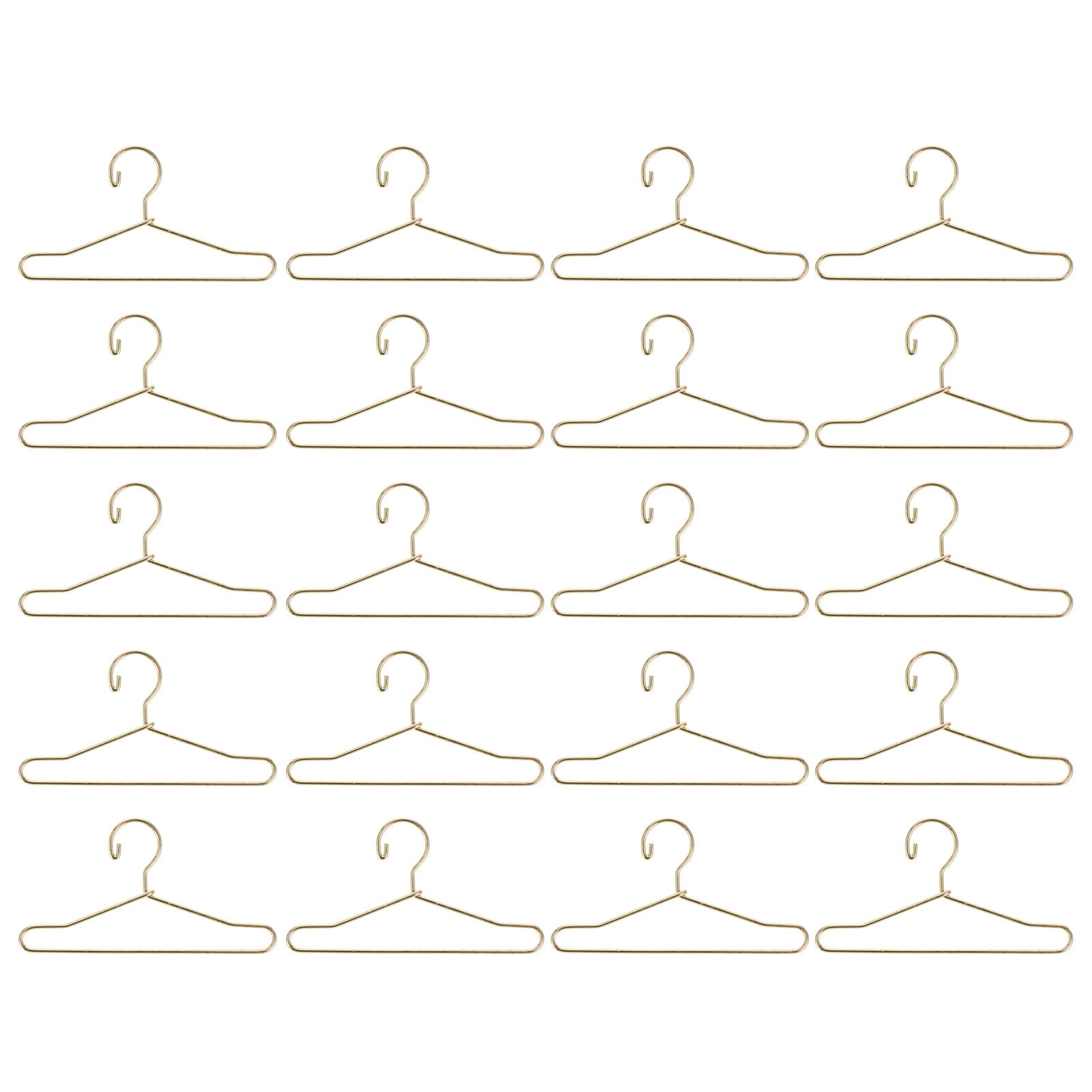 Sensethe 20 Miniature Wire Hangers for Doll Clothes and Necklaces (6 ...