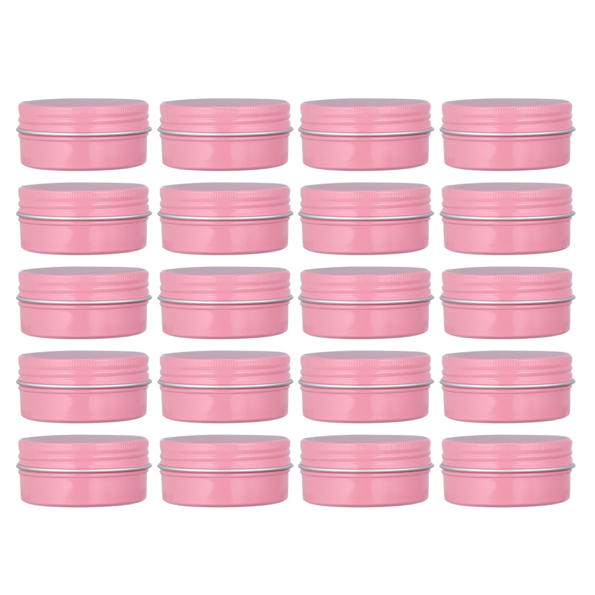 Sensethe 20Pcs Aluminum Tin Jar Round Lip Balm Cans Refillable Sample ...