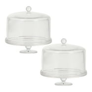 Phlegsive 10 Mini Cake Domes Dessert Holder Dollhouse Stand Ornaments ...