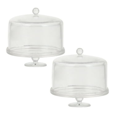 Phlegsive 10 Mini Cake Domes Dessert Holder Dollhouse Stand Ornaments ...