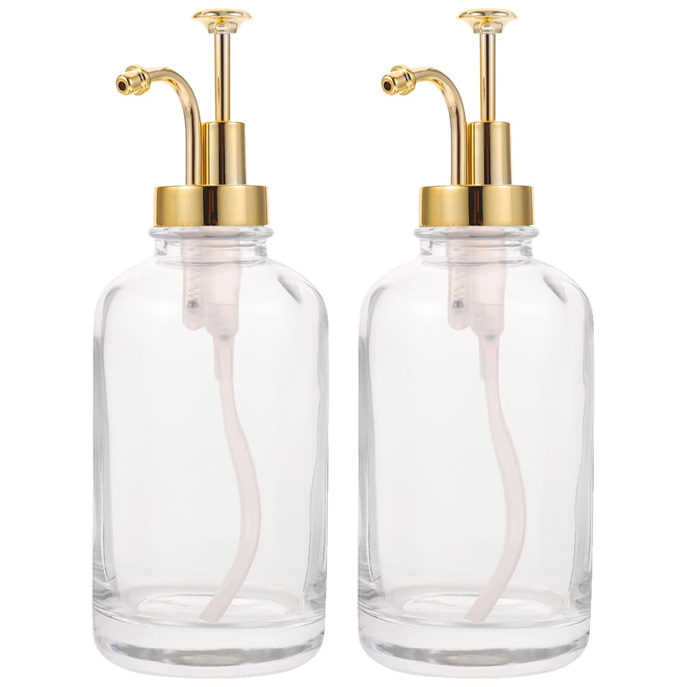 FUEENIRVA Stainless Syrup Dispenser 2Pcs 500ml Clear Design Practical ...