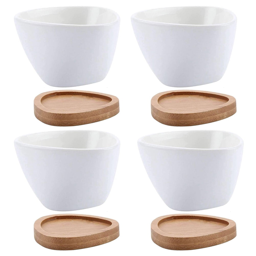 Sensethe 4 Sets Desktop Decor Ceramic Flower Plant Pot Decorative ...