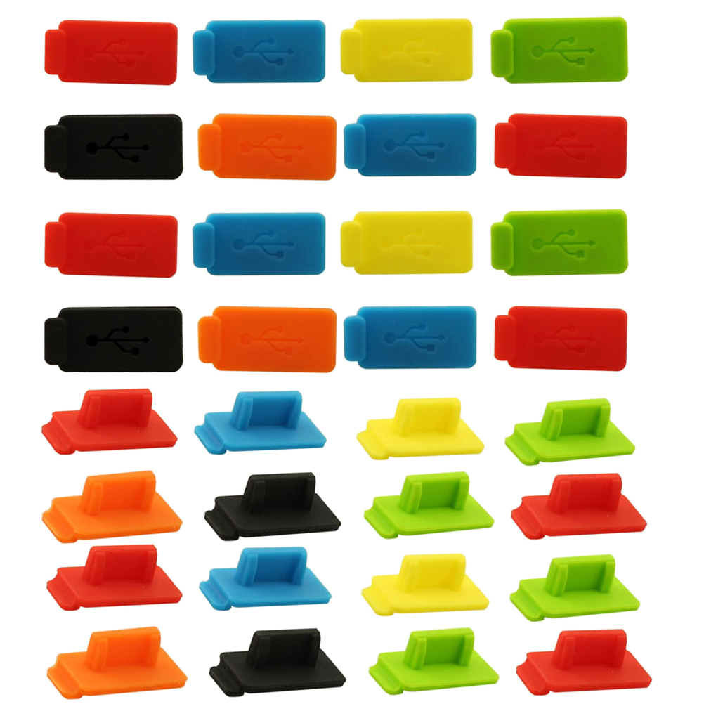 Sensethe 50 PCS Silicone Dust Plug USB Port Plug Charger Port Protector ...