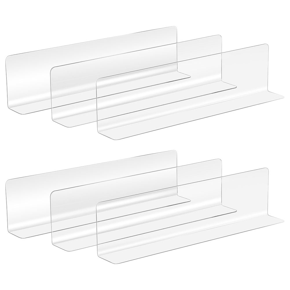 6PCS Non Magnetic Transparent Shelf Dividers for Supermarket Shelves ...