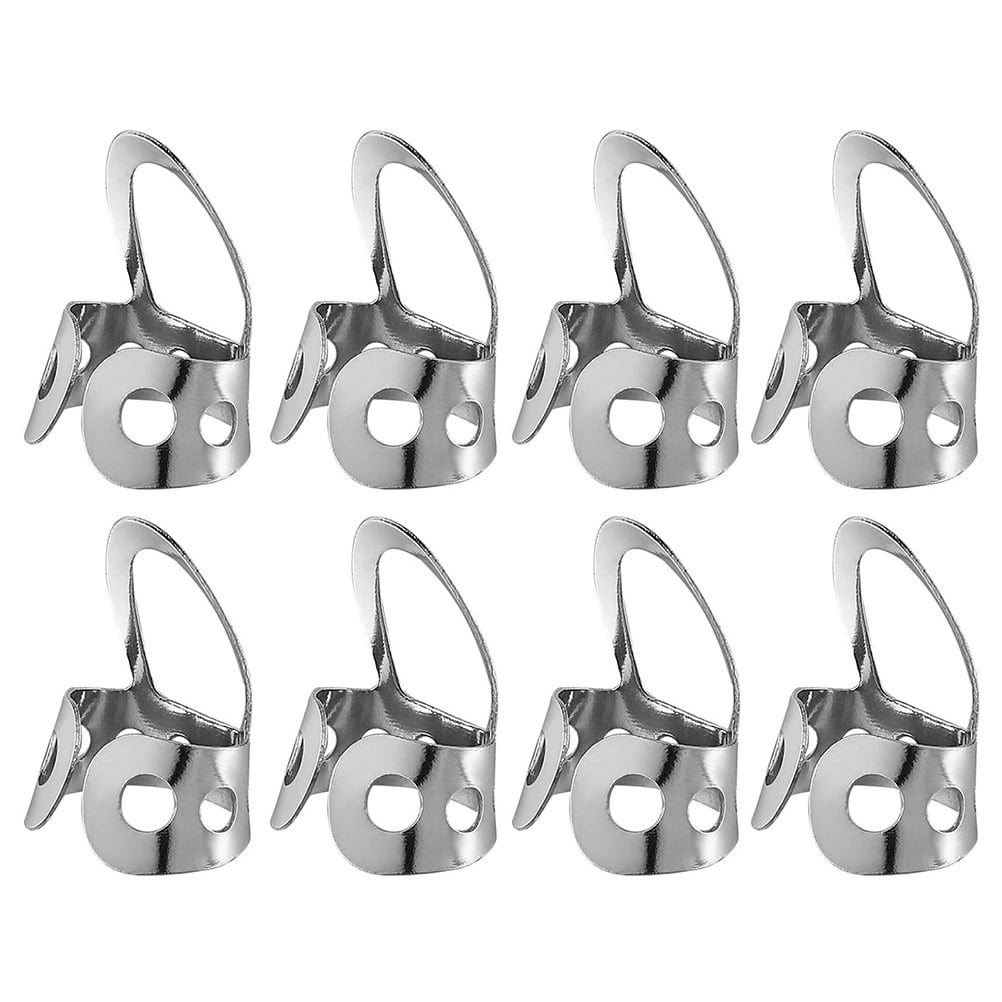 Stainless Steel Adjustable Finger Picks for Guitar Silver Color 8 ...