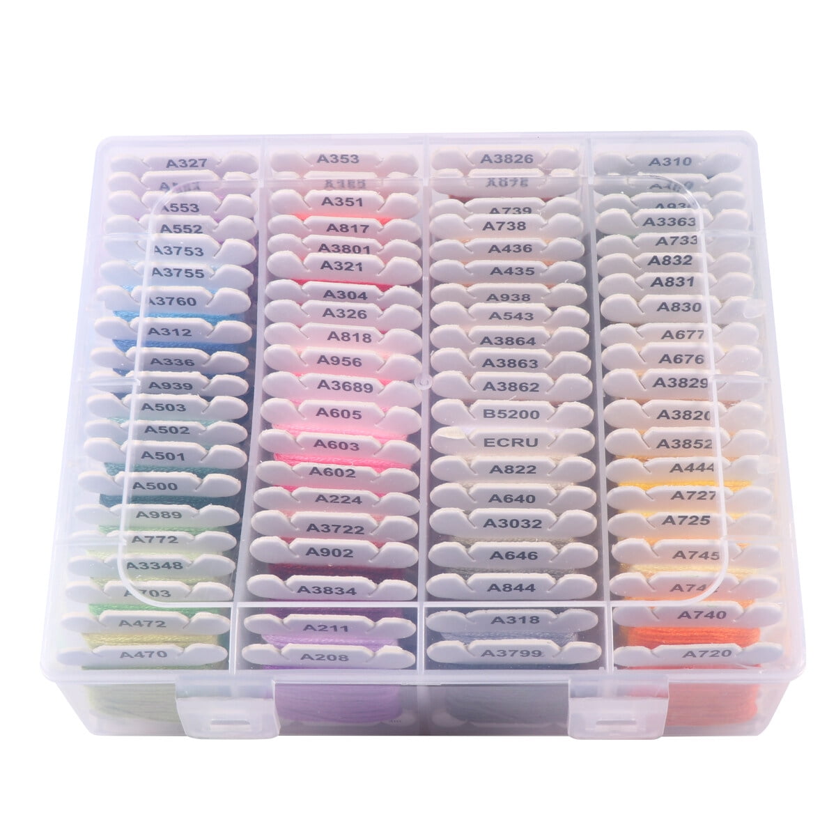 Sensethe 80 Multi-color Embroidery Thread Box for Hand & Machine Sewing ...