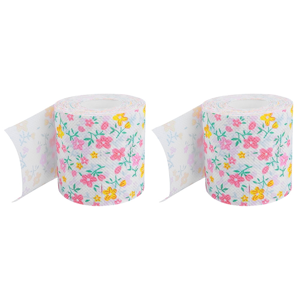 Sensethe Flower Printed Soft Bathroom Tissue - 2 Rolls - Walmart.com