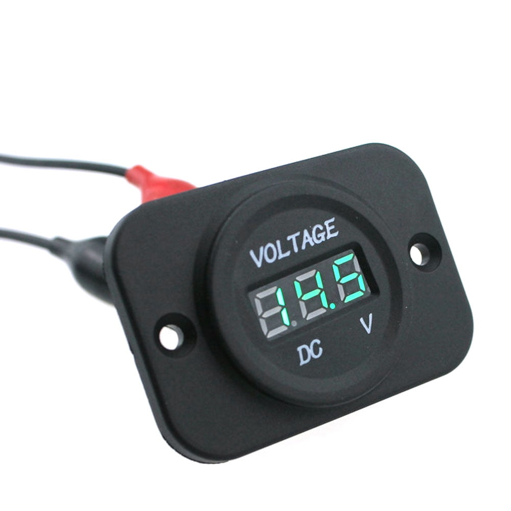 Sensethe Portable 12-24V Car Motorcycle Green LED Digital Display DC ...