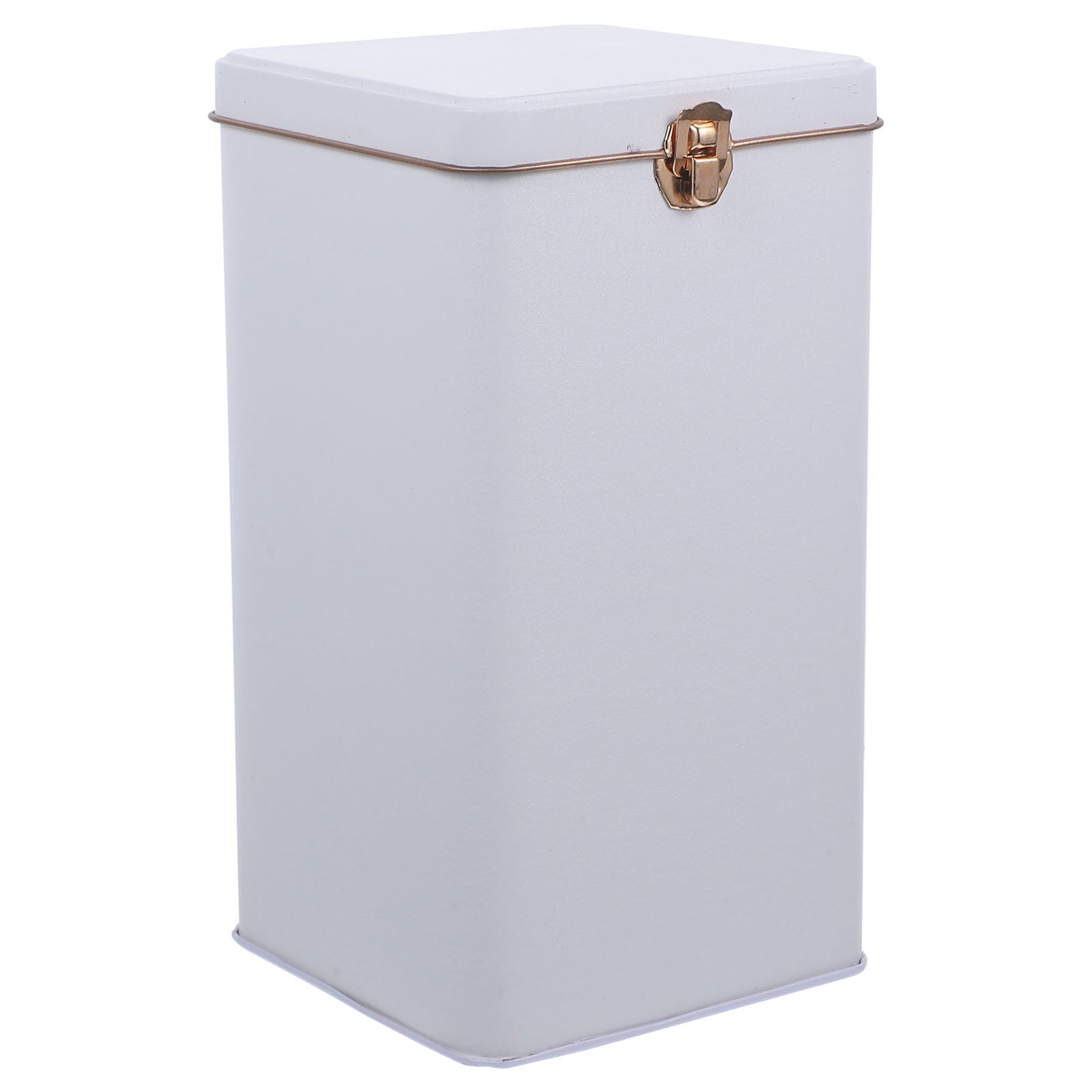Sensethe Rectangular Metal Tin Box with Lid for Storage and ...