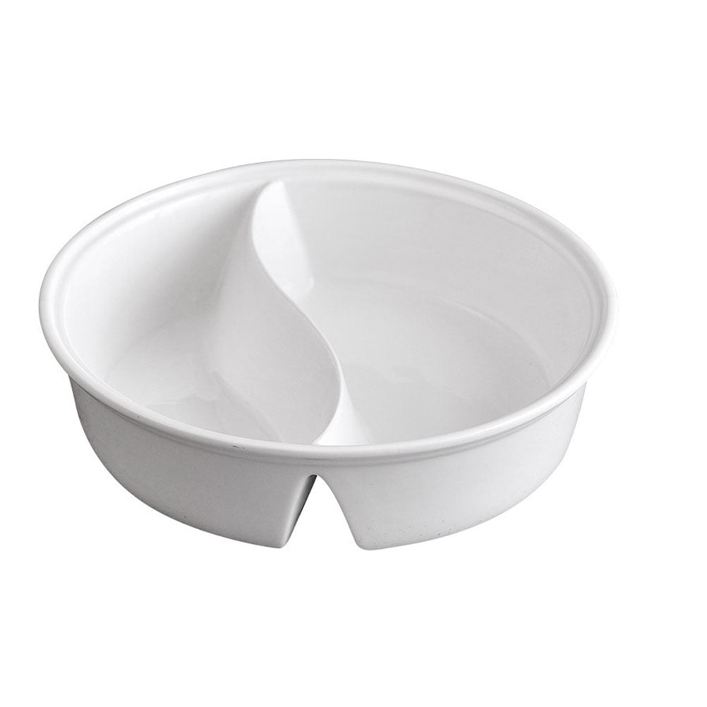 Sensethe White Ceramic Divided Cereal Soup Ramen Noodle Snack Salad ...
