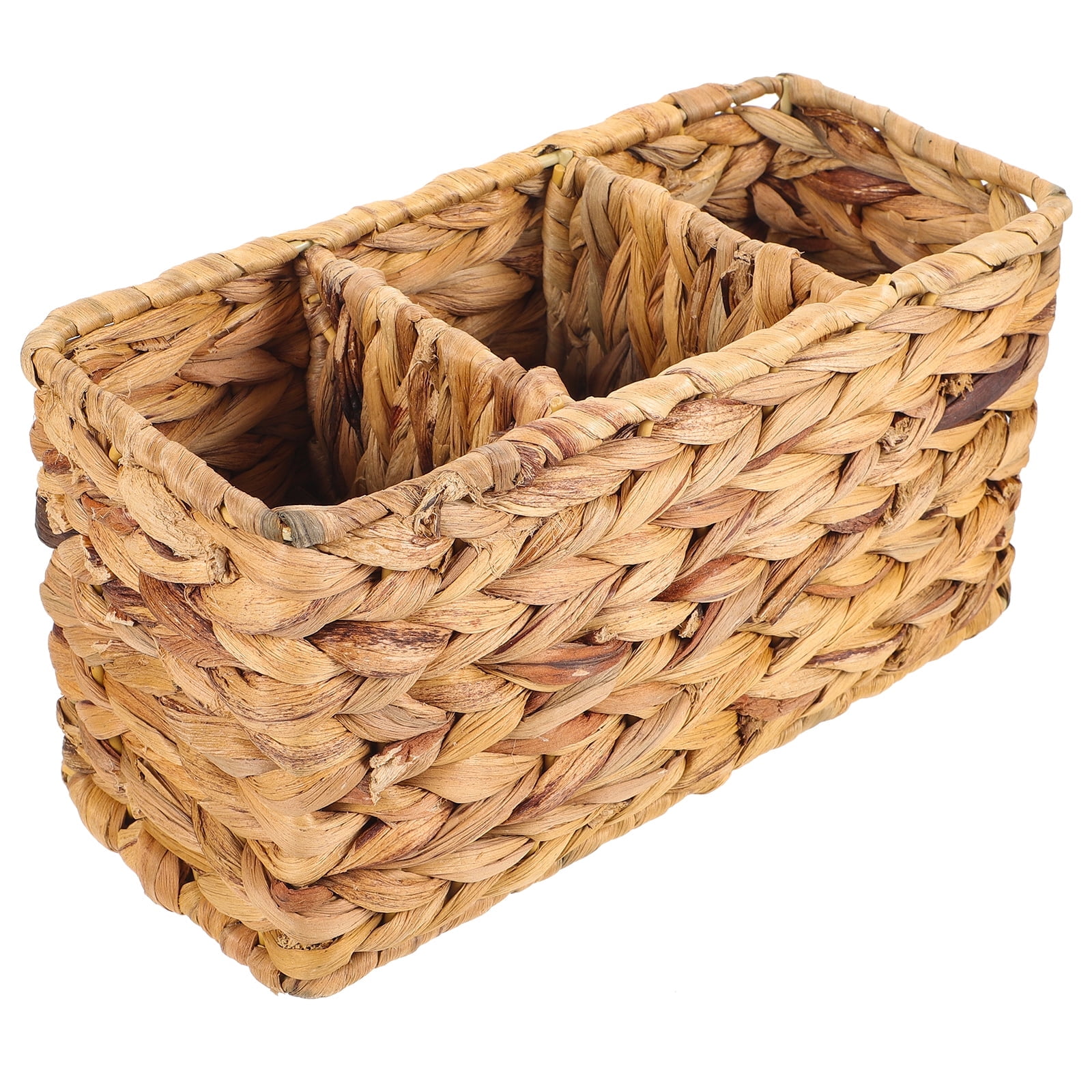 Sensethe Woven Toilet Tank Basket with 3 Compartments - Bathroom ...
