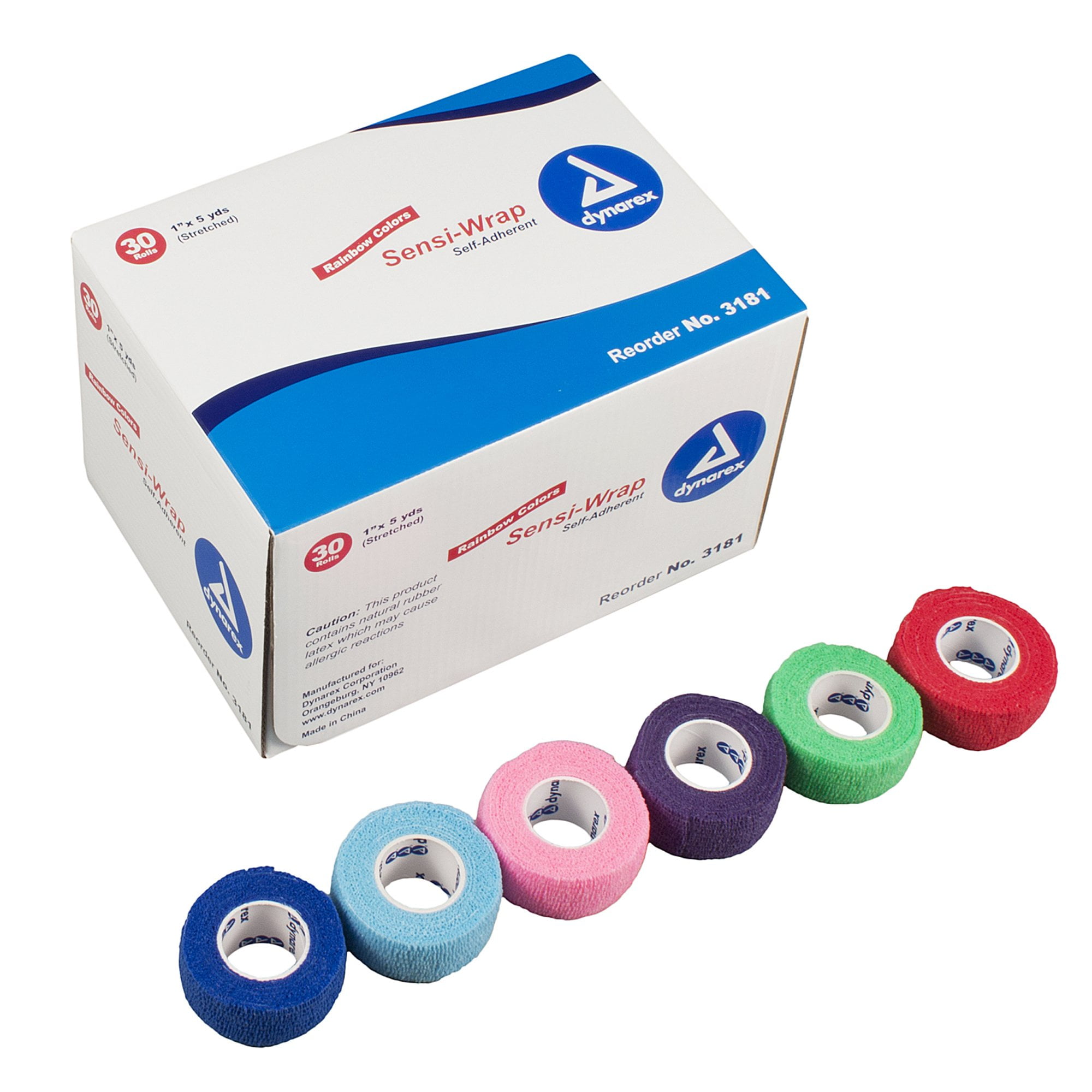 Sensi-Wrap Self-adherent Closure Cohesive Bandage, 1 Inch x 5 Yard ...