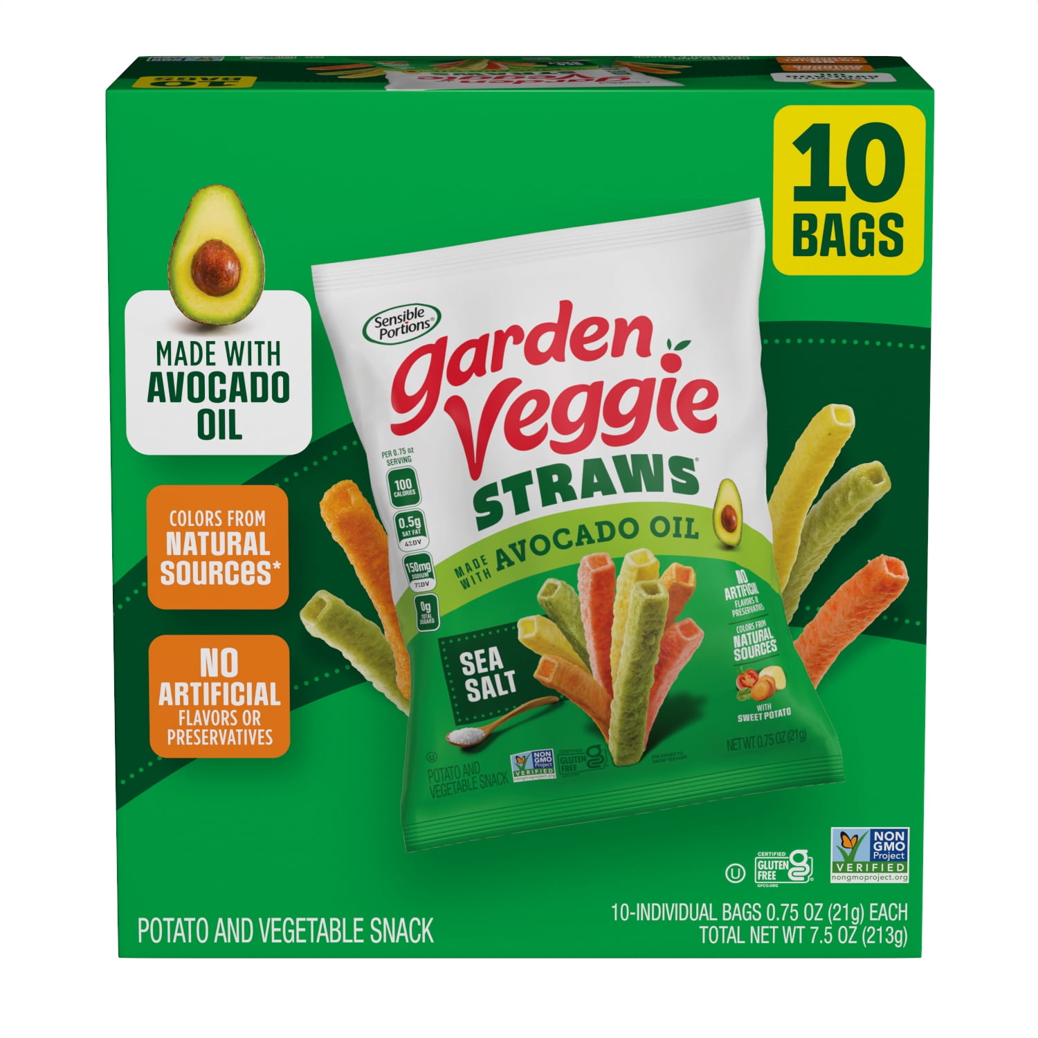 Sensible Portions Garden Veggie Straws Made with Avocado Oil, Sea Salt ...