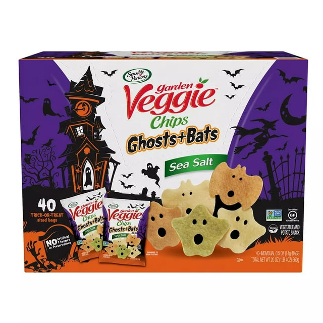 Sensible Portions Halloween Garden Veggie Ghosts and Bats Sea Salt ...