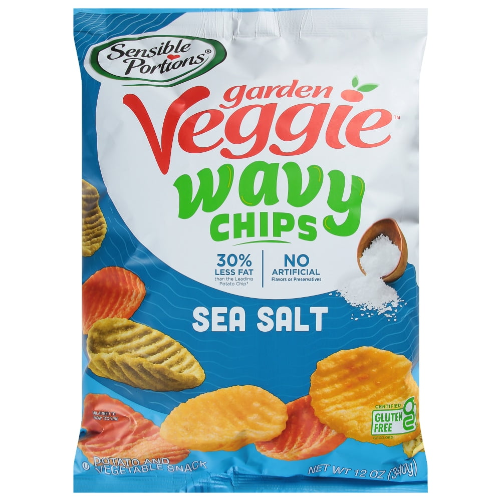 Sensible Portions® Garden Veggie™ Sea Salt Wavy Chips - Walmart.com